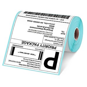 Jiose Direct Thermal Shipping Label 4x6 Thermal Label Roll Mailing Labels for Thermal Label Printer, 220 Labels/Roll