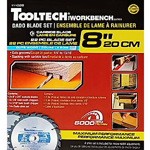 Toolway 111028 Dado Blade Set 8", 200 mm, 24 Tooth