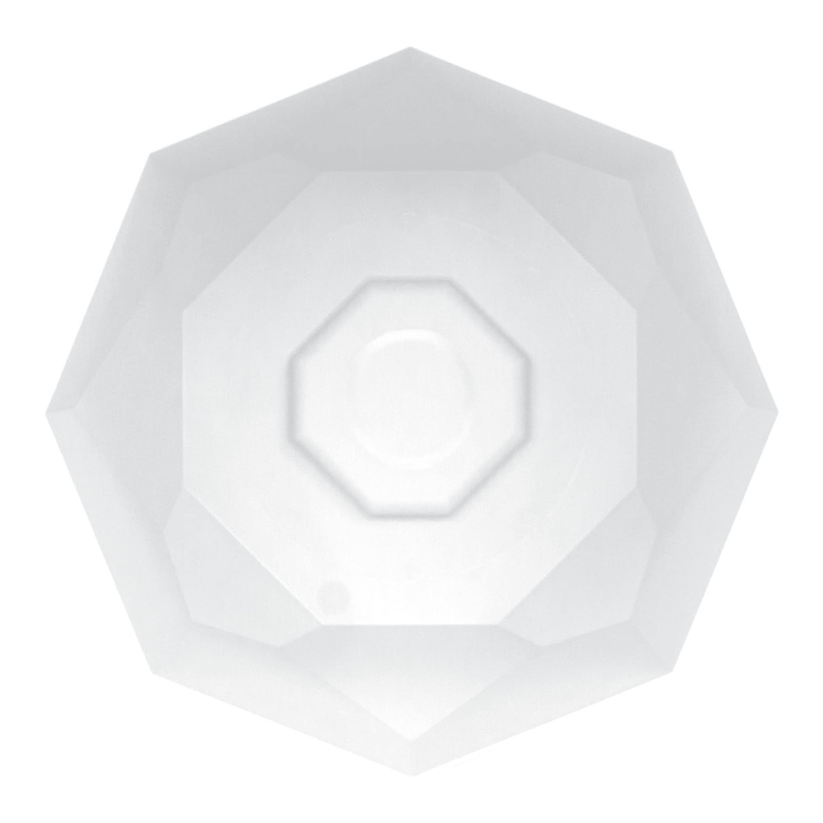 Bloem Tuxton Modern Hexagon Small Planter: 10" - Casper White - Matte Finish, Durable Resin, Modern Design, Optional Drainage Holes, for Indoor and Outdoor Use, Gardening, 2.7 Gallon Capacity