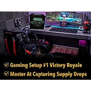 NINOSTAR Gamers Drop Loot Storage Glowing Box 10'' x 10'' x 10'' Perfect for Gaming, Parties, Birthdays - Large…