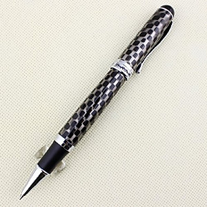 Gullor Advanced Executive Rollerball Pen Jinhao 750 Black & Silver Square Pattern Pen