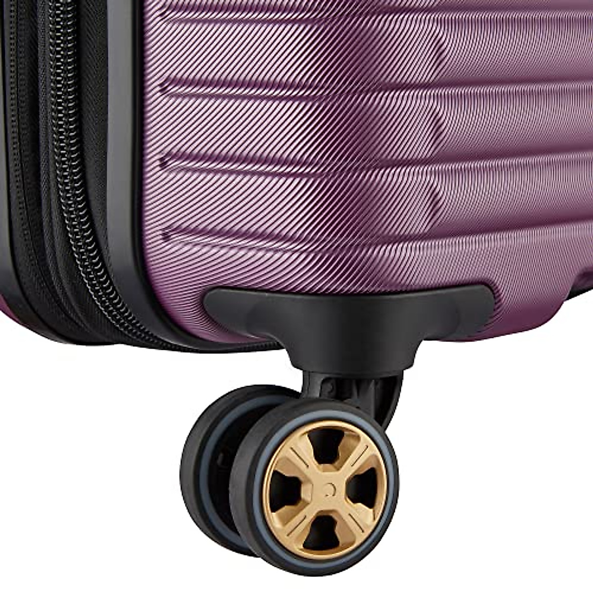 DELSEY Paris Cruise 3.0 Hardside Expandable Luggage with Spinner Wheels, Plum, Checked-Large 28 Inch