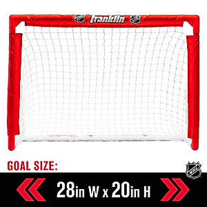 Franklin Sports NHL s Mini Hockey Set - Includes 1 Knee Hockey Goal - 2 Mini Hockey Sticks + 2 Foam Balls - Indoor Mini Hockey Goal + Sticks Set