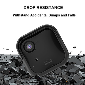 Silicone Case Cover for All-New Blink Outdoor 4 (4th Gen) - Weatherproof Protective Skin Cover with Hat Brim for All-New Blink Outdoor 4 Smart Security Camera (Black, 3 Pack)