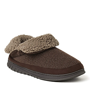 Dearfoams mens James Woven Boot Slipper, Coffee, X-Large US