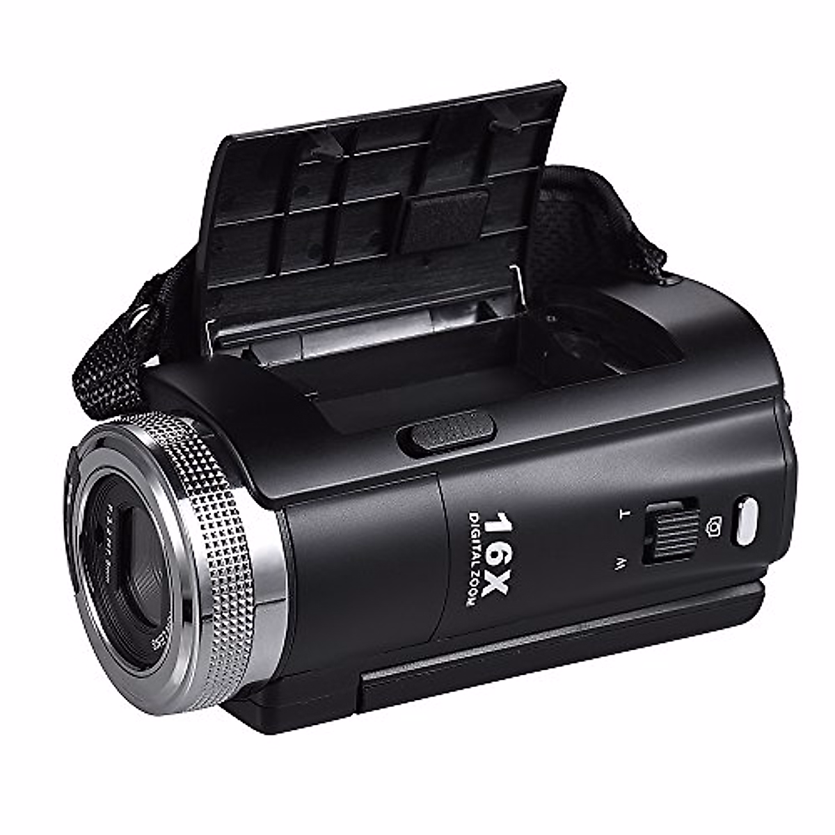 Andoer Video Camera V12 1080P Full HD 16X Digital Zoom Recording Portable Camcorder with 3.0 Inch Rotatable LCD Screen Max. 20 Mega Pixels Support Night Vision Face Detection Face Beautification