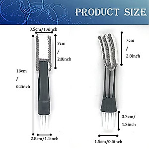 Smeyta Double Head Brush for Car Clean 1Pack,Car Brushes for Detailing Interior,Air Conditioning Vent Cleaner,Soft Car Detailing Brush(Gray,1PC)