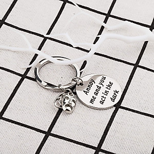 BAUNA Theatre Broadway Drama Actor Gifts Annoy Me and You Act in The Dark Key Ring Funny Theatre Gift Musicals Gifts for Stage Manager Thespians and Stage Geeks (Funny Theatre Keychain)