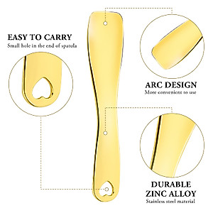 Sibba 3 Pieces Facial Massage Spatula Sticks Mini Skincare Tiny Spoons Face Eye Cream Lotion Makeup Applicator Tools Brush Set Reusable Skin Care Beauty Cosmetic Tool