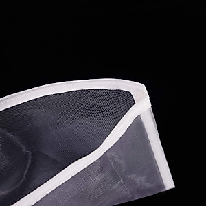 20 Pieces Mesh Bags Mesh Zipper Pouch Makeup Cosmetic Bag Pencil Pouch, 9.5 x 7.1 inches (White)