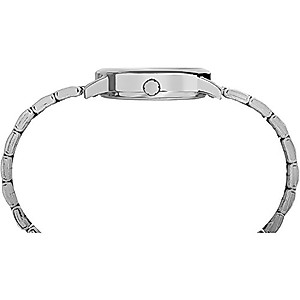 Timex Women's TW2R23700 Easy Reader 30mm Silver-Tone/White Stainless Steel Bracelet Watch