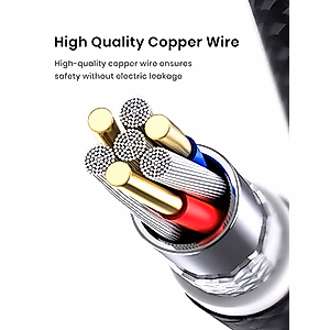 TOPK USB C Cable, [2-Pack, 6ft] 3A Fast Charging USB A to Type C Charging Cable Premium Nylon USB Cable Compatible with Samsung Galaxy S10 S10+ S20 S9 S8 and Other USB C Charger