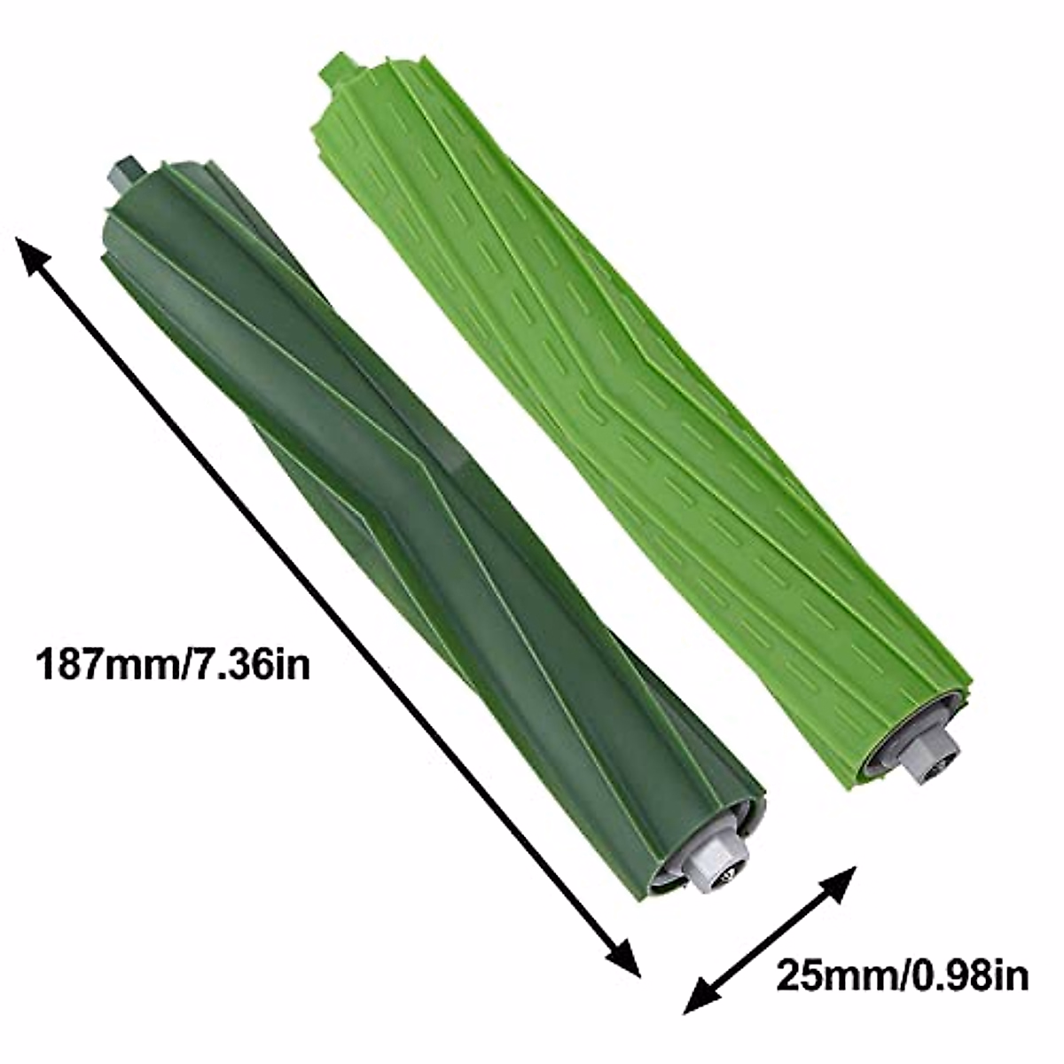 2 Set of Rubber Roller Brushes Replacement Parts for iRobot Roomba E & I & J Series J7 J7+ i7 i7+ i3 i4 i6 i6+ i8 i8+Plus E5 E6 E7 Vacuum Cleaner Accessories