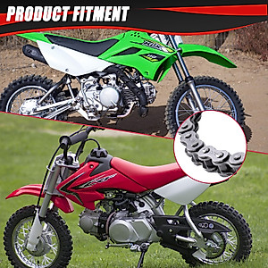 KAMIER 420 Drive Chain 102 Link with Chain Breaker for CRF50 XR50 KLX110 PW80 TTR90 RM60 50cc 70cc 90cc 110cc 125cc TaoTao Coolster Kayo SSR Chinese Pit Dirt Bike 4 Wheeler ATV Go Kart Mini Bike Parts