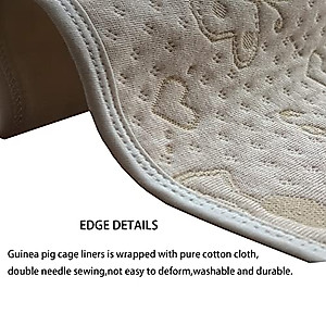 MUYG 2 Pcs Guinea Pigs Pee Pads Hamster Cage Liner Washable Chinchilla Bedding Mats Reusable Pad Super Absorbent Liners Travel Training Mat for Small Animals Cage Accessories(19.69x27.56in)