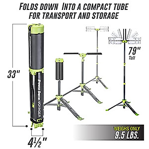 PowerSmith Voyager PVLR8000A-C 8000 Lumen Collapsible Cordless Tripod LED Work Light. Bare Light Only. 3-Way Power. AC or DC Adaptor or Battery Needed to Use Light