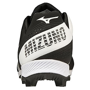 Mizuno Wave Finch Lightrevo Jr Softball Shoe, Black-White, 4