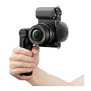 Sony Alpha ZV-E10 APS-C Mirrorless Vlog Camera with K&F Concept 16-50mm Lens (Black) Bundle with HD Optical Glass Filter Lens with Cleaning Cloth (2 Items)