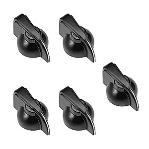 uxcell 5Pcs 32x19x16mm Plastic Potentiometer Rotary Knob Black,for 6mm Diameter Shaft Guitar Volume Knob Thread Mounting