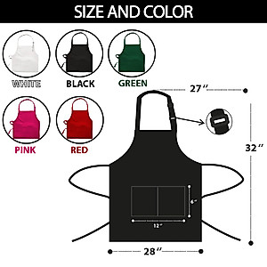 Personalized Apron, Aprons for Men and Women, Professional Aprons for Chefs, Male and Female Apron with Custom Name – Text, Personalized Baking Gifts for Christmas, Male Aprons for Cooking, 2 Pockets