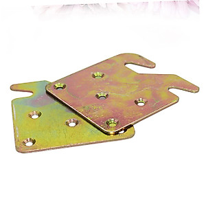 Baluue 2pcs Drop Down Hitch Universal Wood Bed Rail Hook Bed Rail Brackets Hook Bed Modification Plate Universal Wood Replacement Peg Hooks Hitch Shackle Bed Rail Plates Thicken Bed Hinge