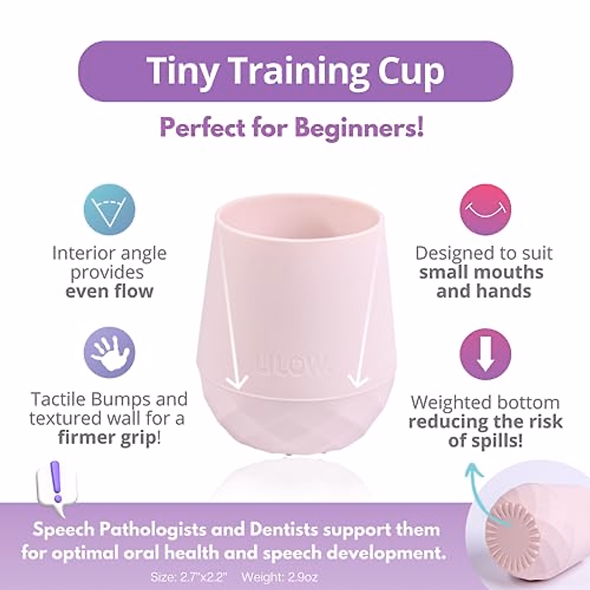 Lilow Silicone Baby Feeding Set | Baby Led Weaning Supplies | Suction Baby Plates and Bowls Set Bib Tiny Cup Spoon and Fork| First Stage Baby Dishes | Self Feeding Utensils Set for Eating Solid Food