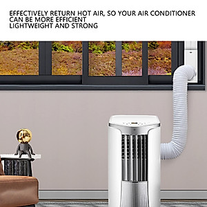 Tnfeeon 5.9 Inch Portable Air Conditioner Exhaust Hose Coupler Window Adapter AC Unit Tube Connector Mobile Air Conditioning Accessories & Parts Window Adapter to Round Window Adapt