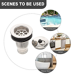 Strainer Sink Plug Tub Stopper Sink Drain Stopper Bath Plugs Tub Drain Plug Sink Water Stopper Bathroom Bath Stopper Bathtub Plugs Kitchen Sink Stoppers