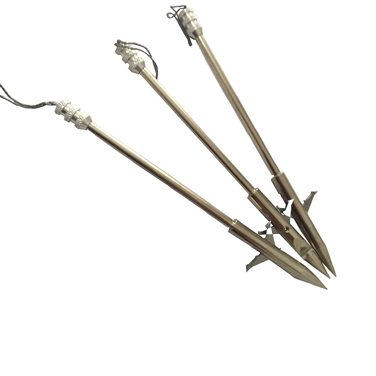 JIEXI HWYP Stainless Steel Fish Hunting Arrows 6.3" Crossbow Fishing Arrows Pack of 3