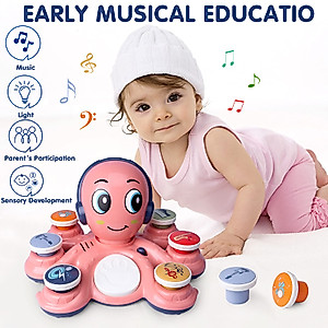 Baby Musical Toys Learning Toys for Toddlers, Octopus Music Toys, Preschooler Musical Educational Instruments Toy for Baby, Birthday Toys for Girls Boys