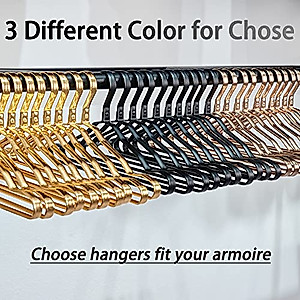 Premium Metal Shirt Hangers Durable Non-Slip Coat Hanger Heavy Duty Jacket Hangers Heavy Duty Hangers for Sweater Coat Shirt,10 Pack Gold
