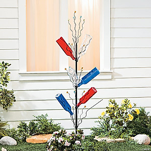 Fun Express Bottle Tree, Stands Almost 4 Feet Tall - Metal with Plastic Tips - for Wine Bottle and Outdoor Yard Decorations