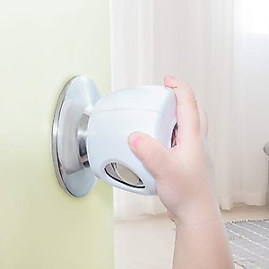 SHINY HANDLES Door Knob Covers Babyproof 2 Pack，Baby Safety Door Handle Covers,Door Knob Safety Cover for Toddlers