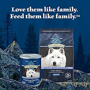 Blue Buffalo Wilderness Rocky Mountain Recipe Senior Wet Dog Food, High-Protein & Grain-Free, Made with Natural Ingredients, Red Meat Recipe, 12.5-oz. Cans (12 Count)