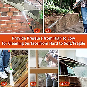 Workmoto Electric Pressure Washer 2500 PSI / 2.0 GPM Power Washer with Nozzles, Foam Cannon for Cleaning Cars, Driveways, Garden (2500-5002820)