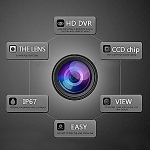 DUTTY Car Rear View Camera Universal 8 LED Night Vision Backup Parking Reverse Camera Waterproof 170 Wide Angle HD Color Image