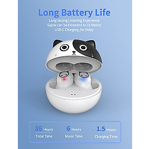 AMAFACE Wireless Earbuds, Wireless Earphones with Microphone, Cartoon Earset with Charging case 32H Playtime,Waterproof,HiFi Stereo in Ear Headphone for Kids Adult