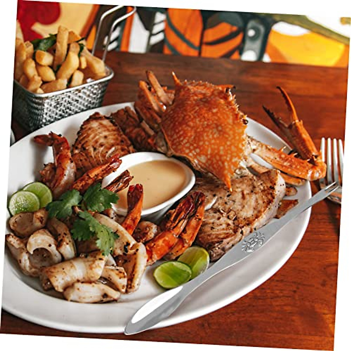 DOITOOL 5pcs Stainless Steel Crab Fork Stainless Steel Lug Nuts Fork and Spoon Set Cocktail Tools Stainless Steel Set Walnut Opener Tool Lobster Crackers Crab Fork Tool Crab Peeling Tools