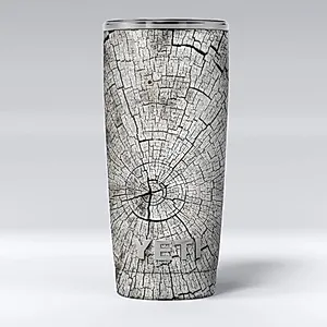 Design Skinz Aged Cracked Tree Stump Core - Skin Decal Vinyl Wrap Kit Compatible with The Yeti Rambler Cooler Tumbler Cups