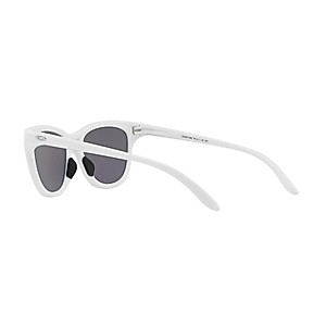 Oakley Women's OO9357 Hold Out Cateye Sunglasses, Polished White/Jade Iridium, 55 mm