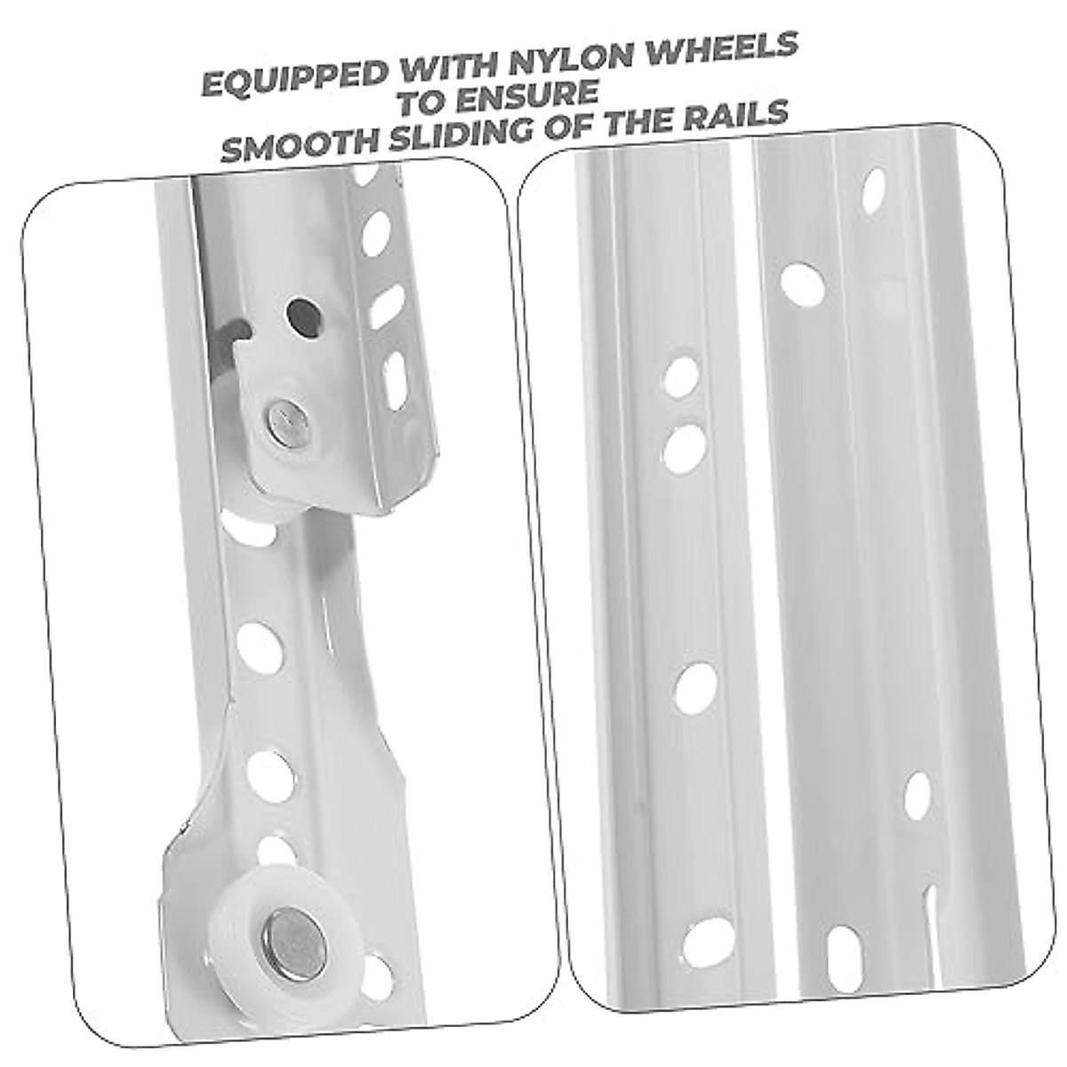 STOBOK 2 Sets Drawer Slides Furniture Sliders Furniture Slides Metal Keyboard Closet Bearing Rails Furniture Rails Rack Mute Bearing Slider Cupboards Tray Slides Bearing Tray Slide Iron