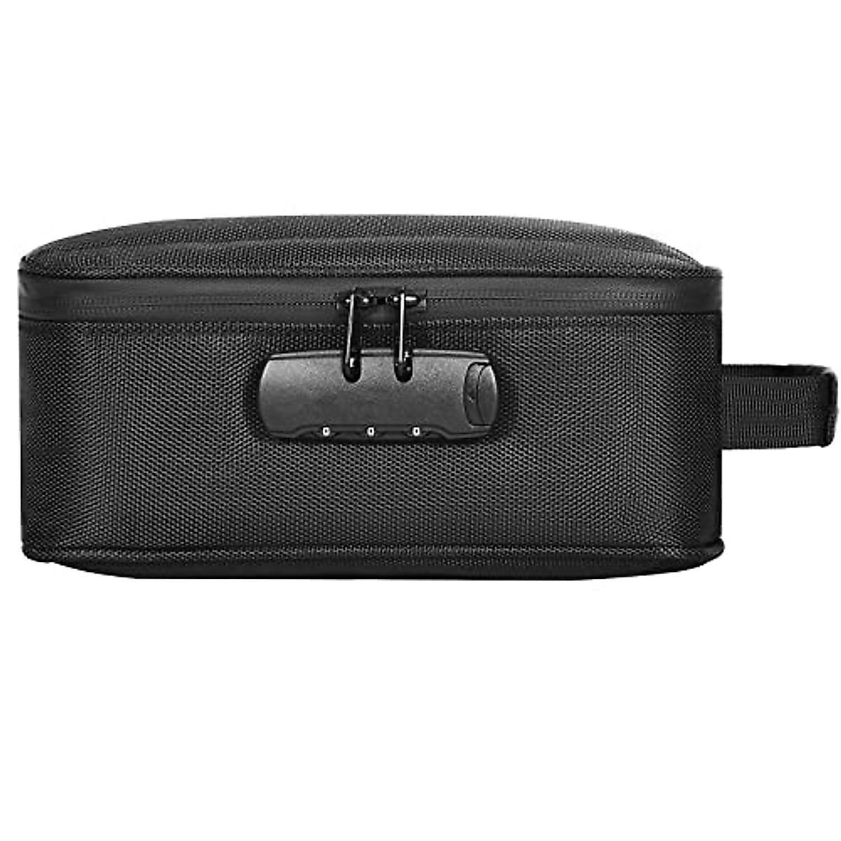 Storage Bag Organizer Case with Combination Lock 9.2 x 7.2 x 3.7 Inch Medicine Lock Box Safe Bag for Travel Storage