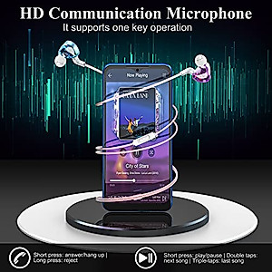 Wired Earbuds 3.5mm Sports Headphones for Samsung A13 A03s Bass Stereo HiFi Stereo in-Ear Earphone with Mic for Samsung Galaxy A52 A33 iPhone 6S 6 5S SE Pixel 5a 4a 3a MP3 MP4 PS5 Laptop