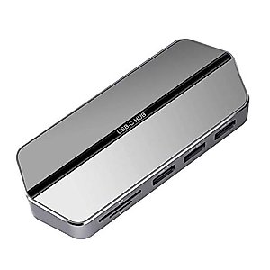 XUNMAIFHB Portable Docking Station,9-in-1 Multi-Function Type-C Docking Station HUB USB-c HDMI Female, USB3.0, Gigabit Network Card, SD Card, TF Card, 3.5MM Audio Interface Fast Transmission