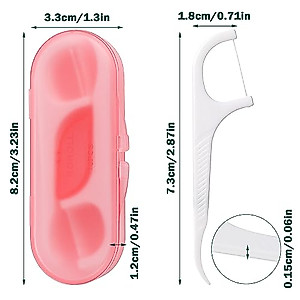 WLLHYF Dental Floss 4 PCS Travel Dental Floss Case Portable Case Refillable Dental Floss Picks Organizer 40 Picks Professional Toothpicks Sticks for Family Hotel Travel Women Men Teeth Cleaning