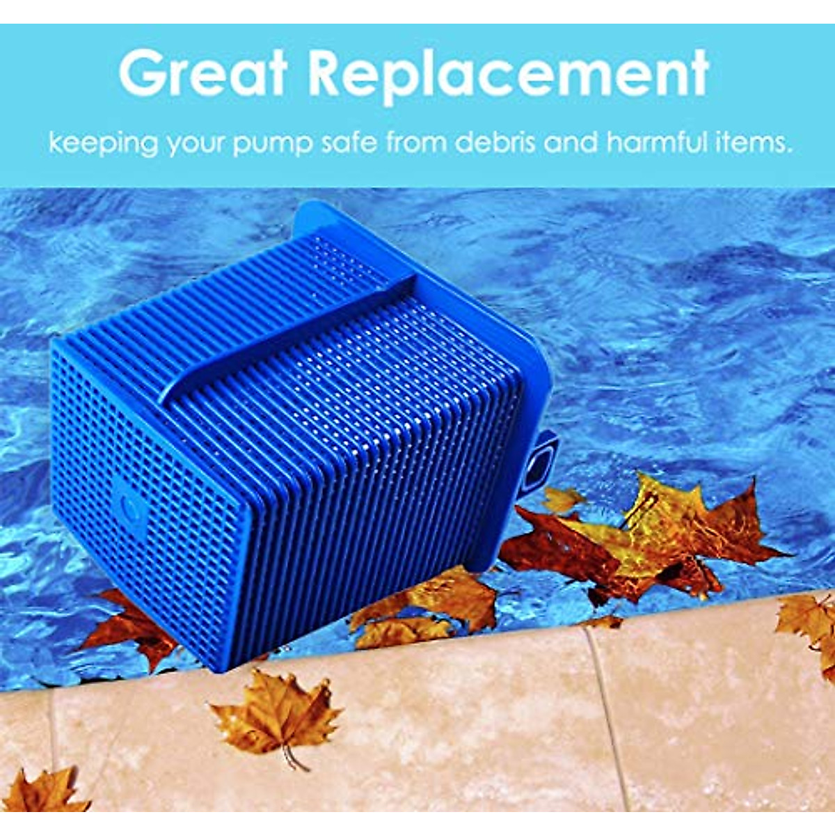 Wadoy SPX1600M Skimmer Basket Compatible with Hayward Super Pump, Strainer Basket 𝐰𝐢𝐭𝐡 𝐇𝐚𝐧𝐝𝐥𝐞𝐬 Replace for Hayward SP2607X10 SP2615X20XE SP1615X20 Inground Pool Pump