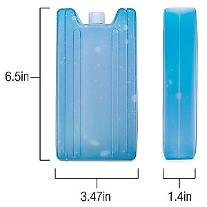 Ice Pack for Cooler Lunch Bag (400 ml/Count): Large, Thick, Leak-Proof, Long-Lasting, Reusable, Freezer-Safe Blue Gel to Keep Food and Drinks Cold for Hours (Set of 3)
