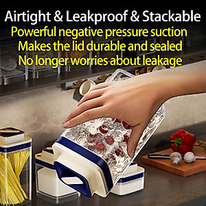 OWAIZU Vacuum Sealed Food Storage Container, BPA Free Wide Mouth Airtight Jar Keep Fresh Longer, Great to Keep Coffee Beans, Spice, Cereal, Snacks, Kitchen and Pantry Organization, 22fl.oz/650ml