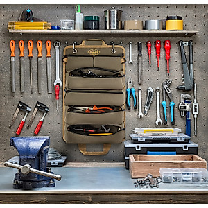 The Ryker Bag Tool Organizers - Small Tool Bag W/Detachable Pouches, Heavy Duty Roll Up Tool Bag Organizer : 6 Tool Pouches - Gifts for Dad Tool Roll Organizer For Mechanic, Electrician & Hobbyist