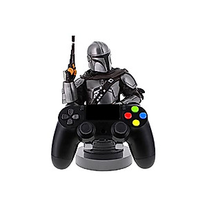 Exquisite Gaming: Star Wars: The Mandalarian - Original Mobile Phone & Gaming Controller Holder, Device Stand, Cable Guys, Licensed Figure